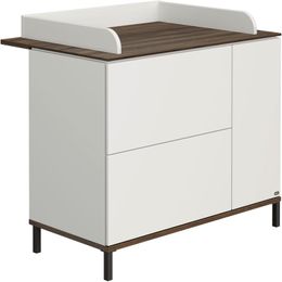 YUNY by PAIDI Wickelkommode &raquo;LOVELY ALIV mit abnehmbarem Aufsatz, 2 Schubladen und einer T&uuml;r&laquo; bis 50 kg Kommode in Off-White, 110 cm Breite, gepr&uuml;fte 