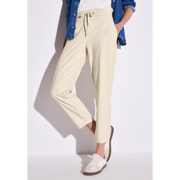 Street One Damen Street One Stoffhose &raquo;Style Bonny&laquo; Sommerhose mit Tunnelzug am Bund beige 46, L&auml;nge 28