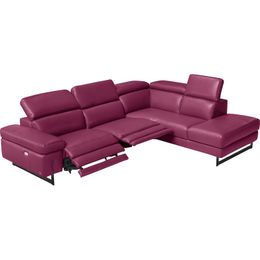 Egoitaliano Ecksofa &raquo;Candice, elegant, edel und bequem, erstklassiger Sitzkomfort, L-Form&laquo; inkl. 2 elektrischer Relaxfunktionen, Bedienung &uuml;ber Taste an Armlehne 