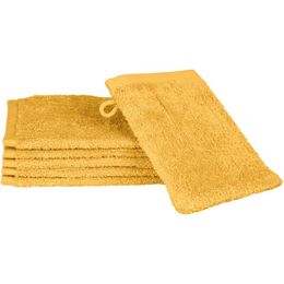Ross Waschhandschuh &raquo;Premium&laquo; 100% Baumwolle gelb Frottier B/L: 16cmx22cm, 6 Stk.