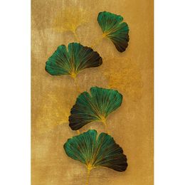 queence Leinwandbild &raquo;Gingkobl&auml;tter Gold, Canvas Bild von Hand bespannt&laquo; 1 Stk. tlg. Zeitlose Ginkgo-Motive in hellen Farben B/H/T: 80cm x 120cm x 2cm