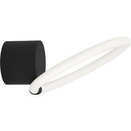Eglo Deckenleuchte &raquo;CARANACOA&laquo; LED-Modul 1 Stk. Warmwei&szlig; Deckenleuchte in schwarz aus Stahl - 11,5W - Warmwei&szlig; schwarz H: 26cm, 1 Stk.