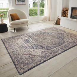 Hanse Home Teppich &raquo;Sand&laquo; rechteckig 8 mm H&ouml;he Kurzflor, L&auml;ufer, Orient, Vintage, Wohnzimmer, Schlafzimmer, Esszimmer blau Polypropylen (PP) B : 160cm