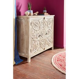 OTTO home Kommode Breite 107 cm beige B/H/T: 107cm x 101cm x 43cm