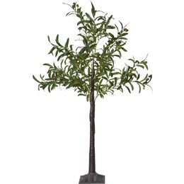 Parforce Traditional Hunting LED Baum &raquo;Deko-Baum Olivec&laquo; LED-Board 1 Stk. Warmwei&szlig; Mediterrane Olivenbaum-Optik, LEDs warmwei&szlig;, 120cm H&ouml;he, Au&szlig;entrafo 108, &Oslash; 80cm H: 120cm, 1 Stk.