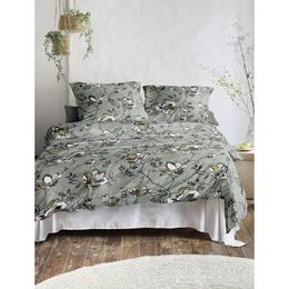 Irisette Bettw&auml;sche &raquo;Meran 8616&laquo; 2 Stk. flauschig weich und w&auml;rmend gr&uuml;n Feinbiber, Obermaterial: 100% Baumwolle B/L: 135cm x 200cm, 1 Stk., 1 Stk., Feinbiber,
