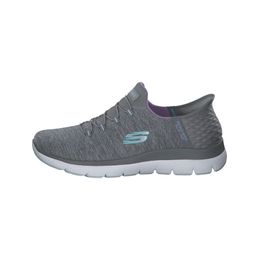 Skechers Slip On 'Summits' Damen Gr&ouml;&szlig;e 41 t&uuml;rkis / graumeliert / lavendel Sommerschuhe