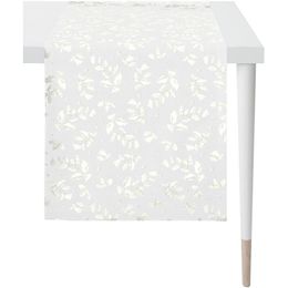 Apelt Tischl&auml;ufer &raquo;3625 Christmas Elegance, Jacquardgewebe, Weihnachtsdeko, Weihnachten&laquo; mit gl&auml;nzenden F&auml;den beige Polyester, Viskose B/L: 48cm x 