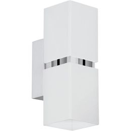 Eglo Wandleuchte &raquo;PASSA&laquo; GU10 1 Stk. Warmwei&szlig; Wand-/Deckenleuchte, L5,5 x H17 x AL8,5 cm, chrom, wei&szlig; wei&szlig; 2, H: 17cm, 1 Stk.