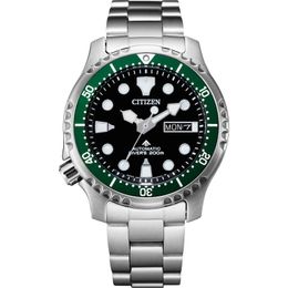 Citizen Herren Automatikuhr &raquo;Promaster Mechanical Diver&laquo; Armbanduhr, Herrenuhr, Damenuhr, Taucheruhr, bis 20 bar wasserdicht silber Einheitsgr&ouml;&szlig;e