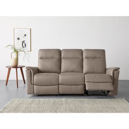 OTTO home 3-Sitzer &raquo;Southbrook&laquo; mit manueller und elektrischer Relaxfunktion grau Kunstleder 100% Polyurethan B/H/T: 197cm x 99cm x 92cm, Kunstleder,