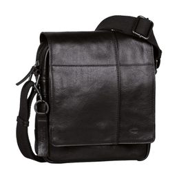 Camel Active Damen Camel Active Umh&auml;ngetasche &raquo;Pine&laquo; aus pflanzlich gegerbtem Rindsleder im kernigen Look schwarz B/H/T: 22,5cm x 26cm x 7cm