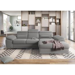 Sit & More sit&more Ecksofa &raquo;Cabrio L-Form, B: 295 cm, mit Sitztiefen-, Arm- & Kopfteilverstellung&laquo; 2 Nierenkissen, Federkern, optional Schlaffunktion und 