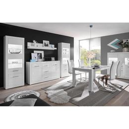 Home Affaire Wohnwand &raquo;Bianco, moderne Anbauwand, Komplettset, Wohnzimmer-Set&laquo; Set, 4 Stk. tlg. wei&szlig; B/H/T: 314cmcm