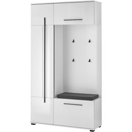 Home Affaire Kompaktgarderobe &raquo;Cantara Flurgarderobe, modern, 2 Farben, 111 cm breit&laquo; 2 Stk. tlg. unterschiedliche Stauraumm&ouml;glichkeiten, inkl. 
