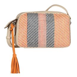 Gabor Damen Handtasche &raquo;Annett&laquo; in Bastoptik besetzt mit glattem Kunstleder und einem Fransenanh&auml;nger bunt B/H/T: 24cm x 15cm x 7cm