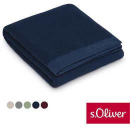 s.Oliver Saunatuch &raquo;s. Oliver Saunatuch&laquo; weich & saugstark blau Walkfrottier, Baumwolle B/L: 80cmx200cm, 1 Stk., Walkfrottier