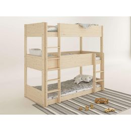 OTTO home Etagenbett &raquo;TIPO, Stockbett, Hochbett, Bodenbett, platzsparend&laquo; Leitern beidseitig montierbar, mit 3 Schlafpl&auml;tzen, FSC zertifiziertes 