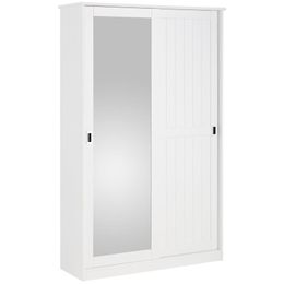 Home Affaire Garderobenschrank &raquo;Nekso&laquo; mit Spiegel, Breite 114 cm, aus MDF oder Massivholz, FSC wei&szlig; B/H/T: 114cm x 180cm x 38,5cm