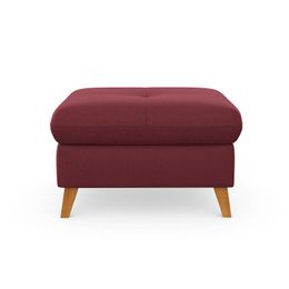 Sit & More sit&more Stauraumhocker &raquo;G&ouml;teborg&laquo; mit Federkern rot B/H/T: 76cm x 47cm x 63cm, Luxus-Microfaser Florence
