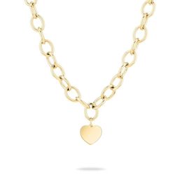 Liebeskind Berlin Damen Kette mit Anh&auml;nger &raquo;Schmuck Edelstahl My Heart Herz&laquo; gold Edelstahl, L: 45 B: 10mm