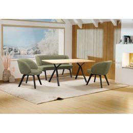 OTTO home Essgruppe &raquo;Aretha Esstischbank, Sitzgruppe, K&uuml;chenbank, Polsterbank&laquo; Set, 4er, 4 Stk. tlg. Esszimmer Sitzgruppe, Tisch, St&uuml;hle und Bank 
