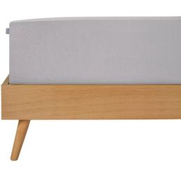 Schiesser Spannbettlaken &raquo;Elli&laquo; f&uuml;r hohe Matratzen und Boxspringbetten, MADE IN GREEN by OEKO-TEX grau Jersey-Elasthan, Obermaterial: 97% Baumwolle, 3% Elasthan