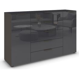 Rauch Schubkastenkommode &raquo;Kommode T&uuml;rkommode Sideboard Kombikommode FLIPP mit Glasfront&laquo; Breite 160/180 cm mit 4 Einlegeb&ouml;den, 2-t&uuml;rig, 5 Schubladen, 