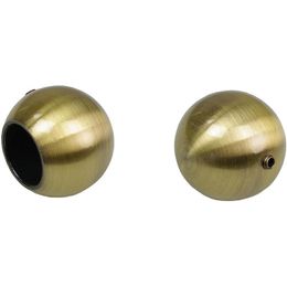 Liedeco Gardinenstangen-Endst&uuml;ck &raquo;Bologna&laquo; f&uuml;r Gardinenstangen &Oslash; 16 mm gold 2 Stk.