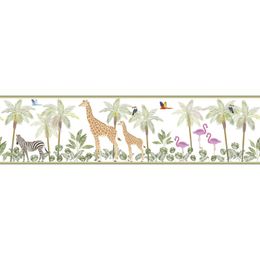 marburg Kindertapete Motiv matt Tiere, moderne Tapete f&uuml;r Wohnzimmer Schlafzimmer K&uuml;che bunt Vlies B/L: 0,26m x 5m, Rollen: 1
