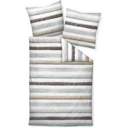 Janine Bettw&auml;sche &raquo;moments98113 06&laquo; mit Rei&szlig;verschluss grau Mako-Satin, Obermaterial: 100% Baumwolle B/L: 240cm x 220cm, 1 Stk., 2 Stk., Mako-Satin, B/L: 