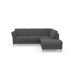 Sit & More sit&more Ecksofa &raquo;Visby L-Form&laquo; Wahlweise mit Schlaffunktion und Stauraum, frei im Raum stellbar grau B/H/T: 248cm x 87cm x 213cm, Luxus-Microfaser 