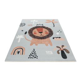 Obsession Kinderteppich &raquo;My Greta 626&laquo; rechteckig 6 mm H&ouml;he Spielteppich, bedruckt, Fuchs Motiv, waschbar, Kinderzimmer bunt Baumwolle B : 115cm 1 Stk., 6mm, L: