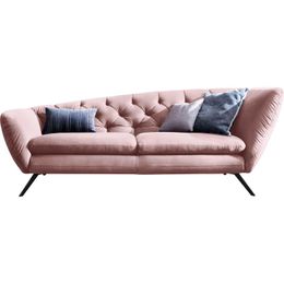 Home Affaire Recamiere &raquo;Beatrice, bequem und zeitlos elegant, Breite 223cm,&laquo; Recamiere links oder rechts, passend zur "Beatrice"-Serie rosa Samtoptik 