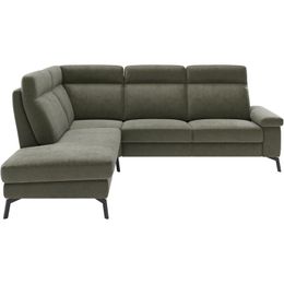 Home Affaire Ecksofa &raquo;Nalani, optionaler Sitzauszug, Breite: 252 cm&laquo; Komfortabler Federkernsitz, gro&szlig;z&uuml;gige Ecke, klappbare Armlehne 100% Polyester B/