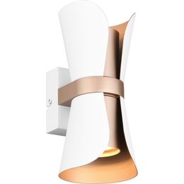 Trio Leuchten Wandleuchte &raquo;COAT, up-and-down Wandlampe exkl 2x GU10 max 10W, zweifarbig&laquo; GU10 1 Stk. warmwei&szlig; - kaltwei&szlig; moderne Design Wandleuchte 