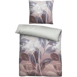 Biberna Bettw&auml;sche &raquo;0004100&laquo; 2 Stk. wohlig warm + weich, pflegeleicht, 100% Baumwolle, Rei&szlig;verschluss rosa Feinbiber, Obermaterial: 100% Baumwolle B/L: 135cm 