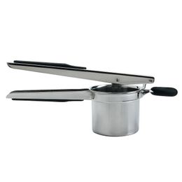OXO Good Grips Kartoffelpresse Kartoffelstampfer aus robustem Edelstahl silber Edelstahl, Silikon Einheitsgr&ouml;&szlig;e