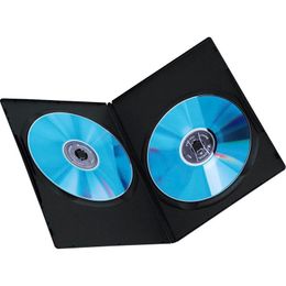 Hama DVD-H&uuml;lle &raquo;DVD-Doppel-Leerh&uuml;lle Slim, 25er-Pack, Schwarz, DVD H&uuml;lle&laquo; CD schwarz-wei&szlig; Polypropylen 2 Leerh&uuml;llen finden in einem Standard-DVD-