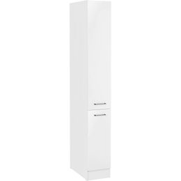 Optifit Apothekerschrank &raquo;Iver&laquo; Breite 30 cm, mit 2 Ausz&uuml;gen, 5 Ablagen wei&szlig; wei&szlig;, B/H/T: 30cm x 206,8cm x 57,1cm