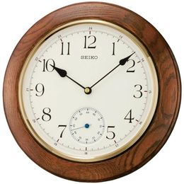 Seiko Unisex Wanduhr Quarzuhr, Wohnzimmer, Esszimmer, Arbeitszimmer, K&uuml;che braun &Oslash; 30cm