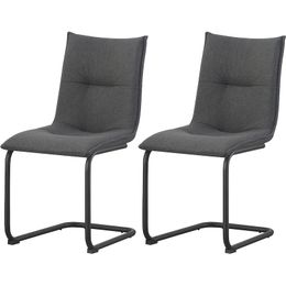 Home Affaire Esszimmerstuhl &raquo;SARNIA, 2er Set, mit Metallgestell in matt schwarz&laquo; (Set) 2 Stk.in verschiedenen Farben, Belsatbarkeit pro Stuhl 120 kg, 