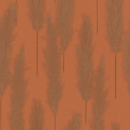 A.S. Cr&eacute;ation Vliestapete &raquo;Hygge&laquo; Motiv floral gemustert strukturiert Tapete Schilfgras Tapete Pampasgras Tapeten Wohnzimmer Schlafzimmer rot Vinyl, Vlies B/L: 1m x