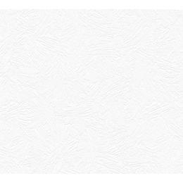 A.S. Cr&eacute;ation Strukturtapete &raquo;Black and White&laquo; einfarbig uni unifarben strukturiert Tapete einfarbig Tapeten Wohnzimmer Schlafzimmer K&uuml;che Flur Design wei&szlig; Papier, 