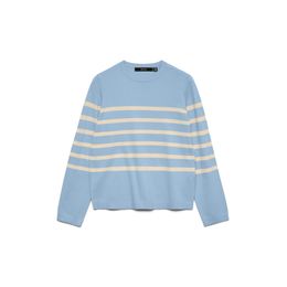 V&eacute;ro Moda Vero Moda Pullover 'VMSaba' Damen Gr&ouml;&szlig;e XL sand / himmelblau