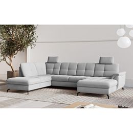 Sit & More sit&more Wohnlandschaft &raquo;Zora&laquo; wahlweise mit Schlaffunktion und Bettkasten grau 100% Polyester B/H/T: 319cm x 92cm x 212cm, Luxus-Microfaser Euphoria,