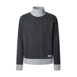 Pepe Jeans Sweater 'Purcel' male size L Light grey / Dark grey