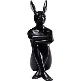 KARE Dekofigur &raquo;Deko Figur Gangster Rabbit Schwarz&laquo; schwarz Polyresin, Stahl B/H/T: 26cm x 39cm x 15cm