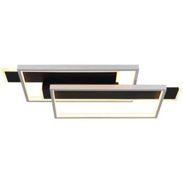 Globo LIGHTING LED Deckenleuchte &raquo;FINNLEY&laquo; LED-Modul 1 Stk. Warmwei&szlig; Deckenlampe, modern, Designlampe, Wohnzimmer, Schlafzimmer schwarz 1 Stk.