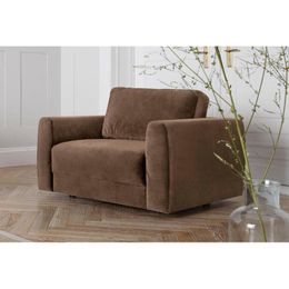 OTTO home Sessel &raquo;Hobro Loungesessel&laquo; in 3 Bezugsqualit&auml;ten in vielen Farben braun Luxus-Microfaser Lederoptik (100% Polyester);Struktur grob (100% 